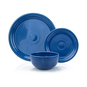 fiesta 12-piece bistro dinnerware set in lapis