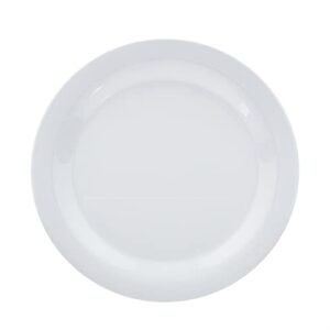 AmazonCommercial Melamine Plate, 6 Piece Set, 10.5 Inch, White