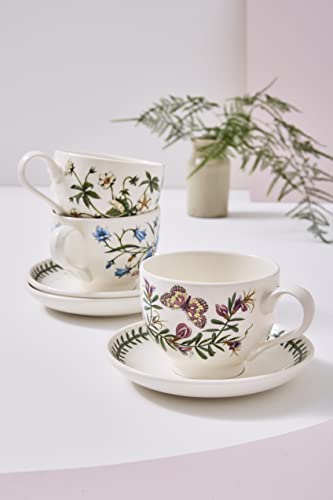 Portmeirion Botanic Garden Set of 6 Teacups & Saucers (T) (Assorted Motifs)