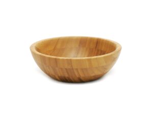 lipper international bamboo wood salad bowl, small, 7" diameter x 2.25" height, single bowl