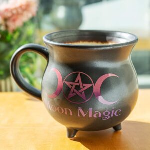 pacific giftware moon magic witch cauldron glazing ceramic porcelain coffee mug soup bowl