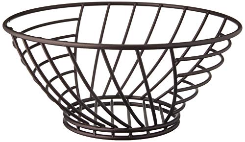 Spectrum Diversified Wright Small Steel Wire Produce Basket, Fruit Basket & Vegetable Holder, Modern Kitchen Countertop Food Storage Bowl, Bronze