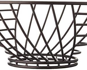 Spectrum Diversified Wright Small Steel Wire Produce Basket, Fruit Basket & Vegetable Holder, Modern Kitchen Countertop Food Storage Bowl, Bronze