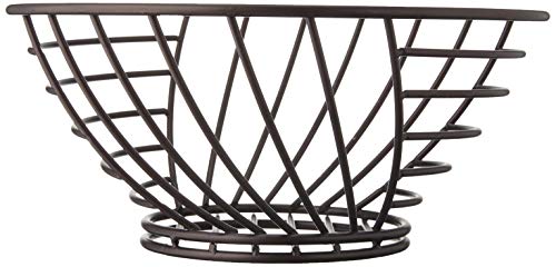 Spectrum Diversified Wright Small Steel Wire Produce Basket, Fruit Basket & Vegetable Holder, Modern Kitchen Countertop Food Storage Bowl, Bronze