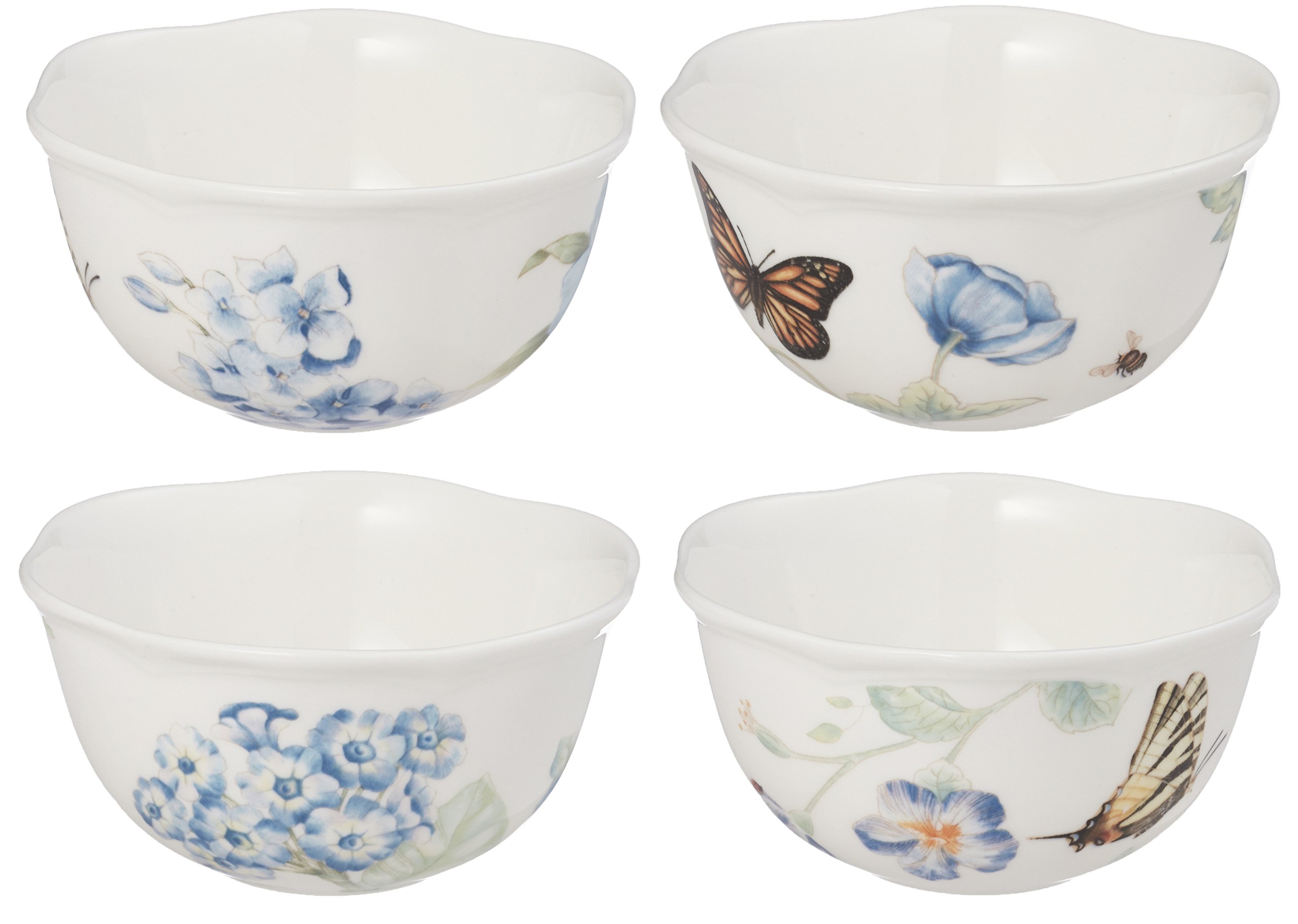 Lenox 833415 Butterfly Meadow Blue 4-Piece Dessert Bowl Set