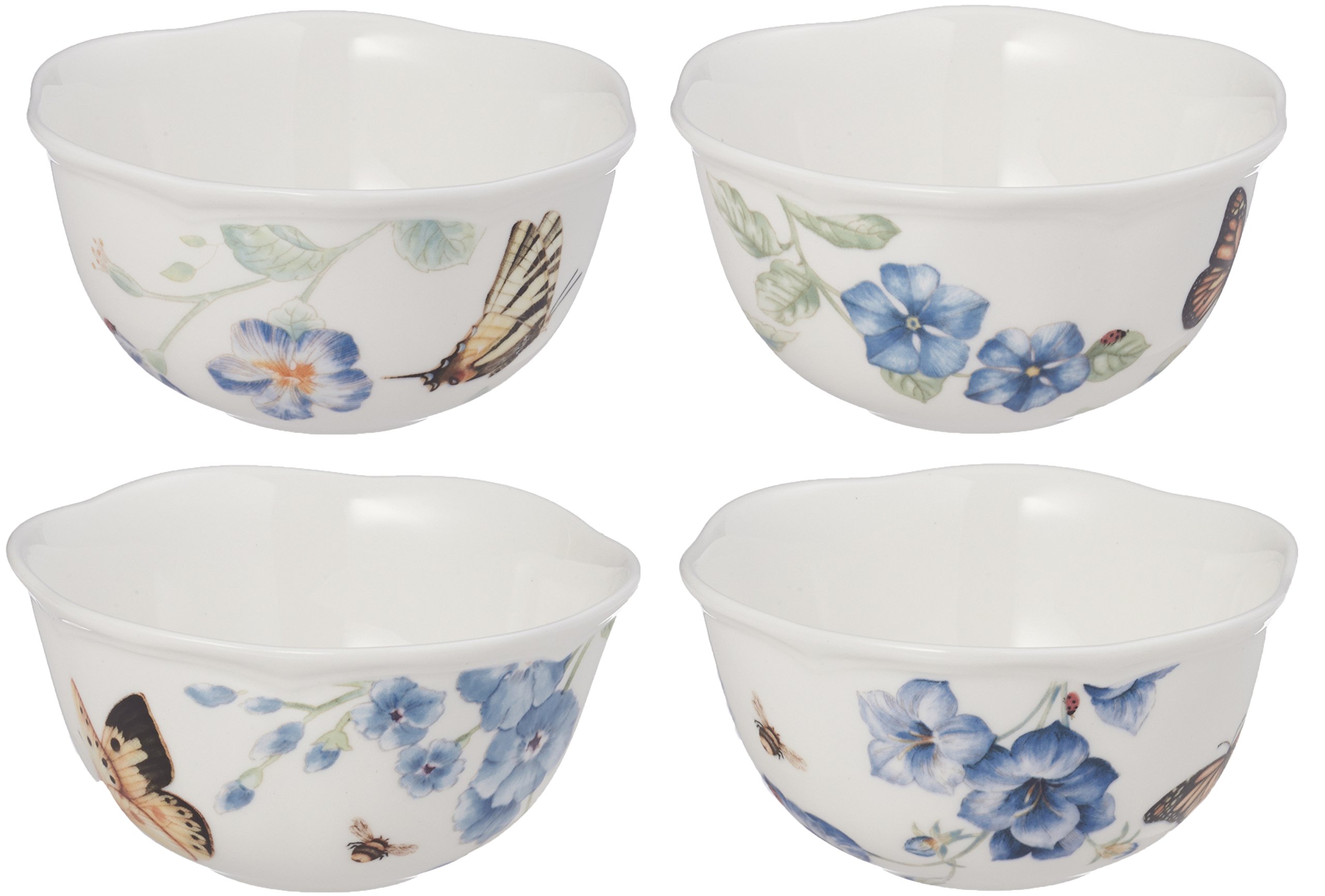 Lenox 833415 Butterfly Meadow Blue 4-Piece Dessert Bowl Set