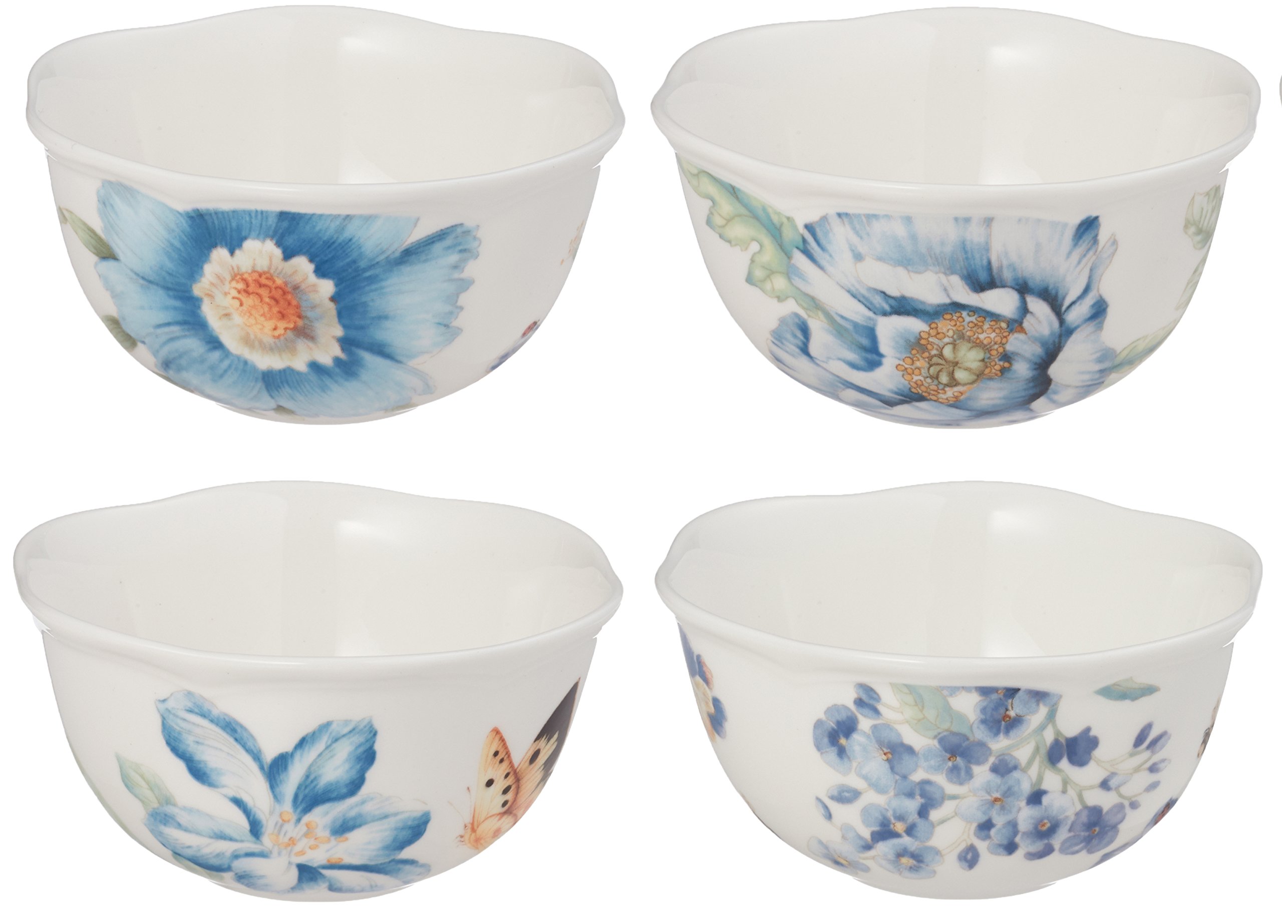 Lenox 833415 Butterfly Meadow Blue 4-Piece Dessert Bowl Set