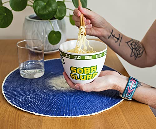 Bowl Bop Soba Slurp Japanese Dinnerware Set | 16-Ounce Ramen Bowl, Chopsticks