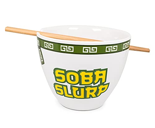 Bowl Bop Soba Slurp Japanese Dinnerware Set | 16-Ounce Ramen Bowl, Chopsticks