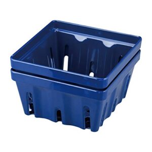 upware 2-piece patriotic 5 inch melamine berry basket, blue