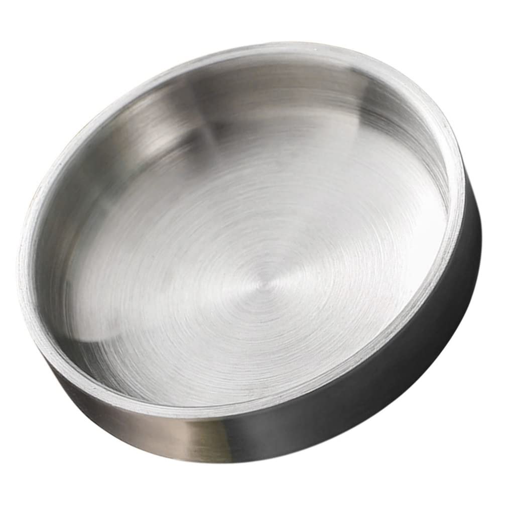 2pcs Stainless Steel Appetizer Plates Sauce Dish Rice Bowl Double-walled Metal Plates Seasoning Plate Kimchi Dish Cold Dishes Container Insulated Soup Bowls Snacks Bowls 4.5 Inch