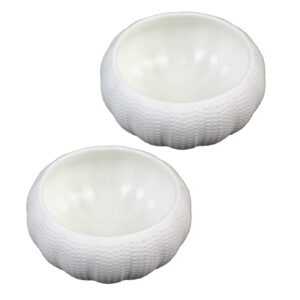 angoily ceramic sea urchin bowl 2pcs small seasoning bowl kitchen dipping dish restuarant serving bowl for nuts sauce caviar appetizer ice cream snack side dishes yogurt