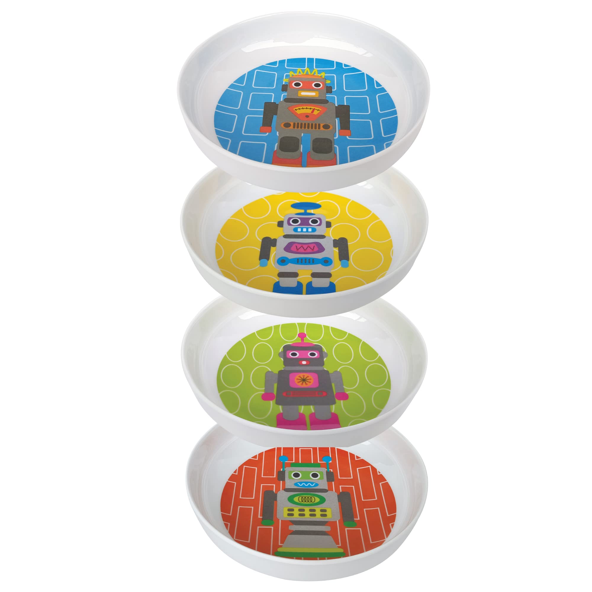 French Bull 4pc Kids Bowl Set - Robots