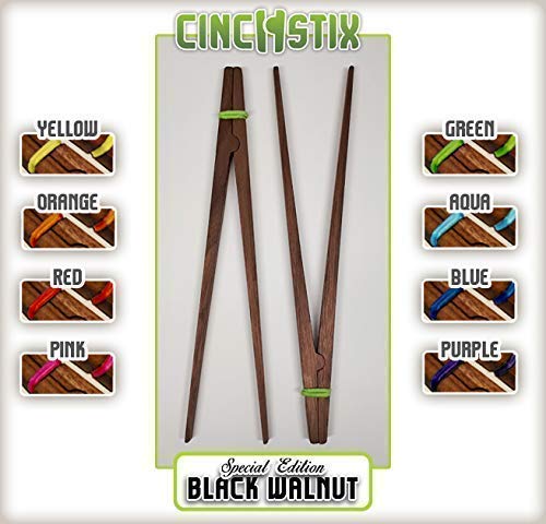 Kids Chopsticks, training, learning, helper, CinchStix Black Walnut - Fun, Easy Chopsticks, 2pair