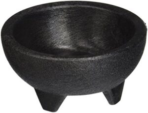 winco molcajete salsa bowls, 10-ounce, black, medium