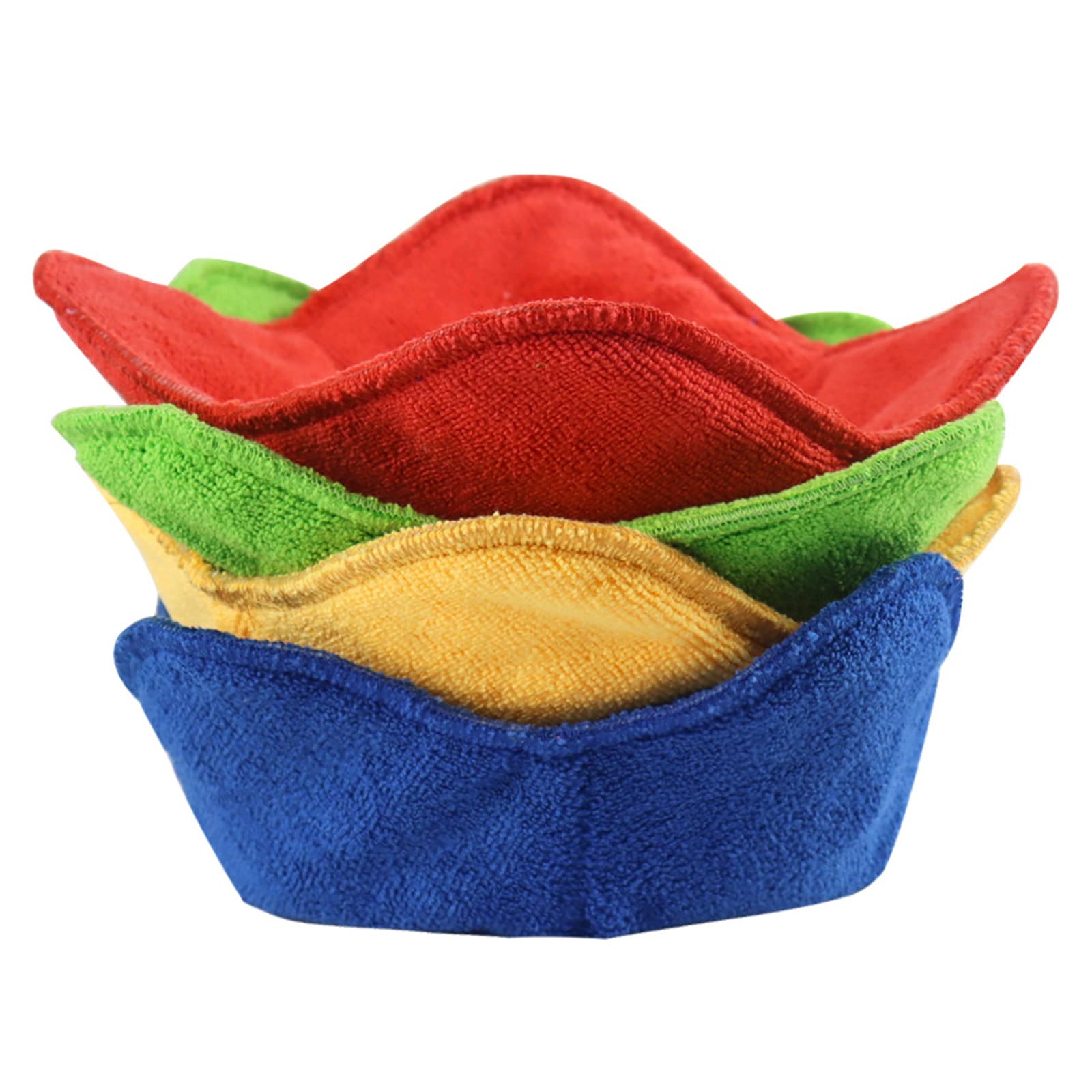 MEMQUQ Microwave Bowl Huggers Holders for Hot Food Set of 4, Protect Your Hands from Heat, Safe Holder and Bowl Cozy, Multipurpose Hot Heat Proof Plate Holder (Red, Green, Yellow, Blue, 4-Piece Set)