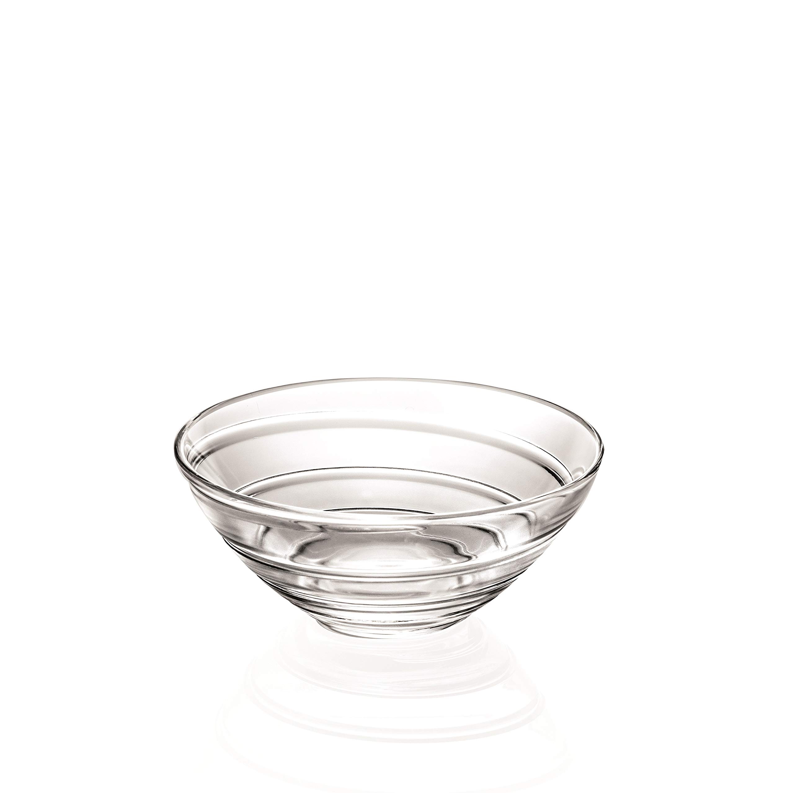 Barski Glass Bowl - For Dessert - Salad - Pasta - Fruit - Nuts - Chocolate - Set of 4 Bowls - Designed - 6.25" Diameter - Made in Europe