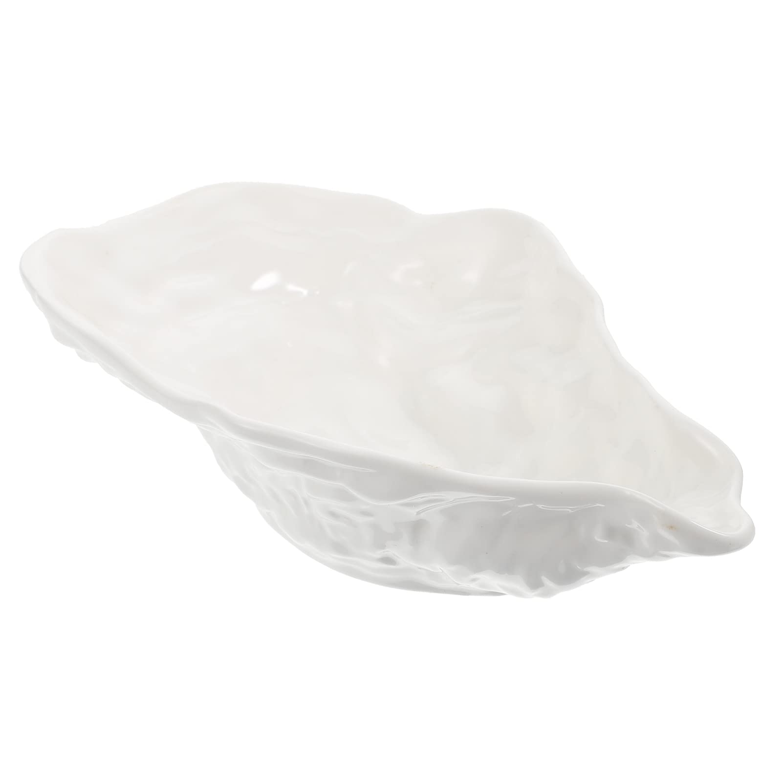 Ceramic Serving Bowl Oyster Shells Decorative Bowl Ceramic Tasting Dishes Soup Bowl 8 inch