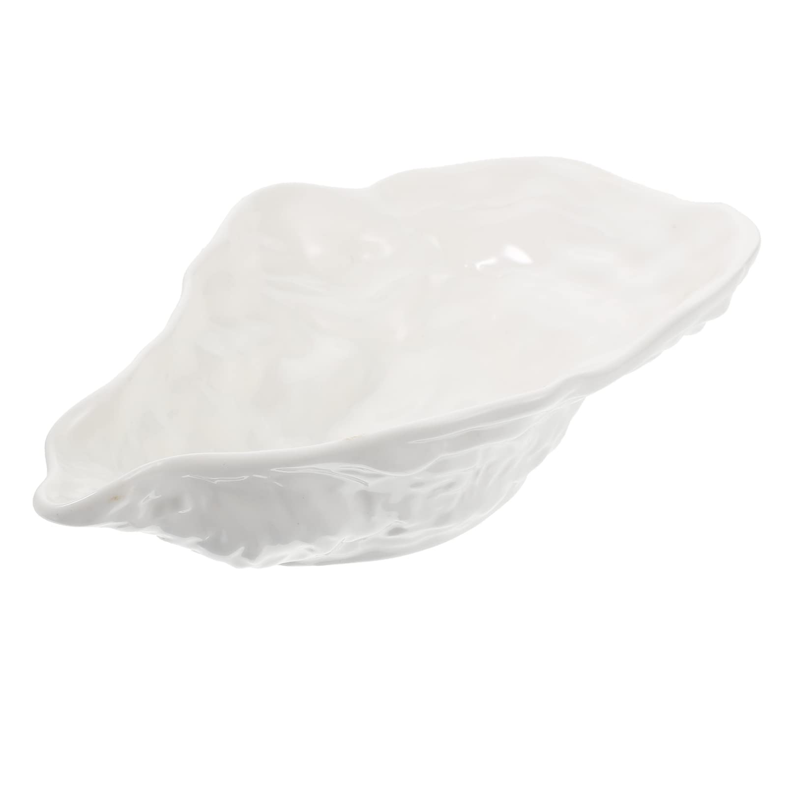 Ceramic Serving Bowl Oyster Shells Decorative Bowl Ceramic Tasting Dishes Soup Bowl 8 inch