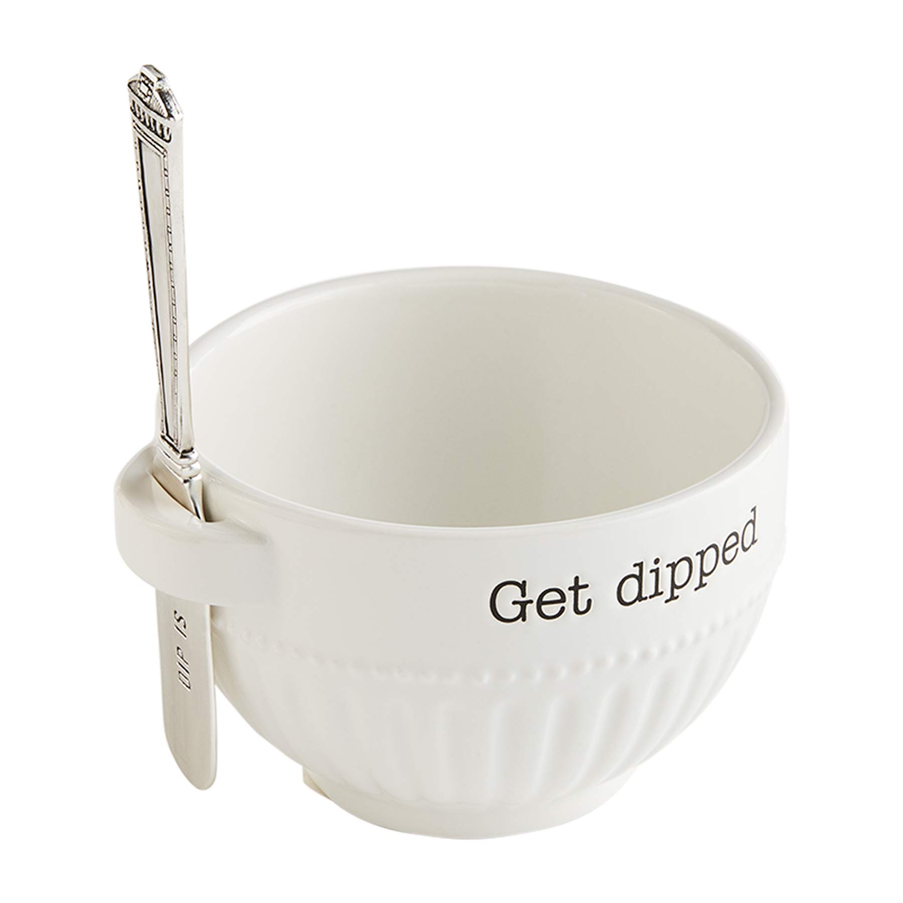 Mud Pie GET BOWL CUP SETS, dip 3" x 4 1/2" dia | spreader 5 1/2"