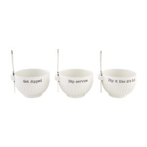 Mud Pie GET BOWL CUP SETS, dip 3" x 4 1/2" dia | spreader 5 1/2"