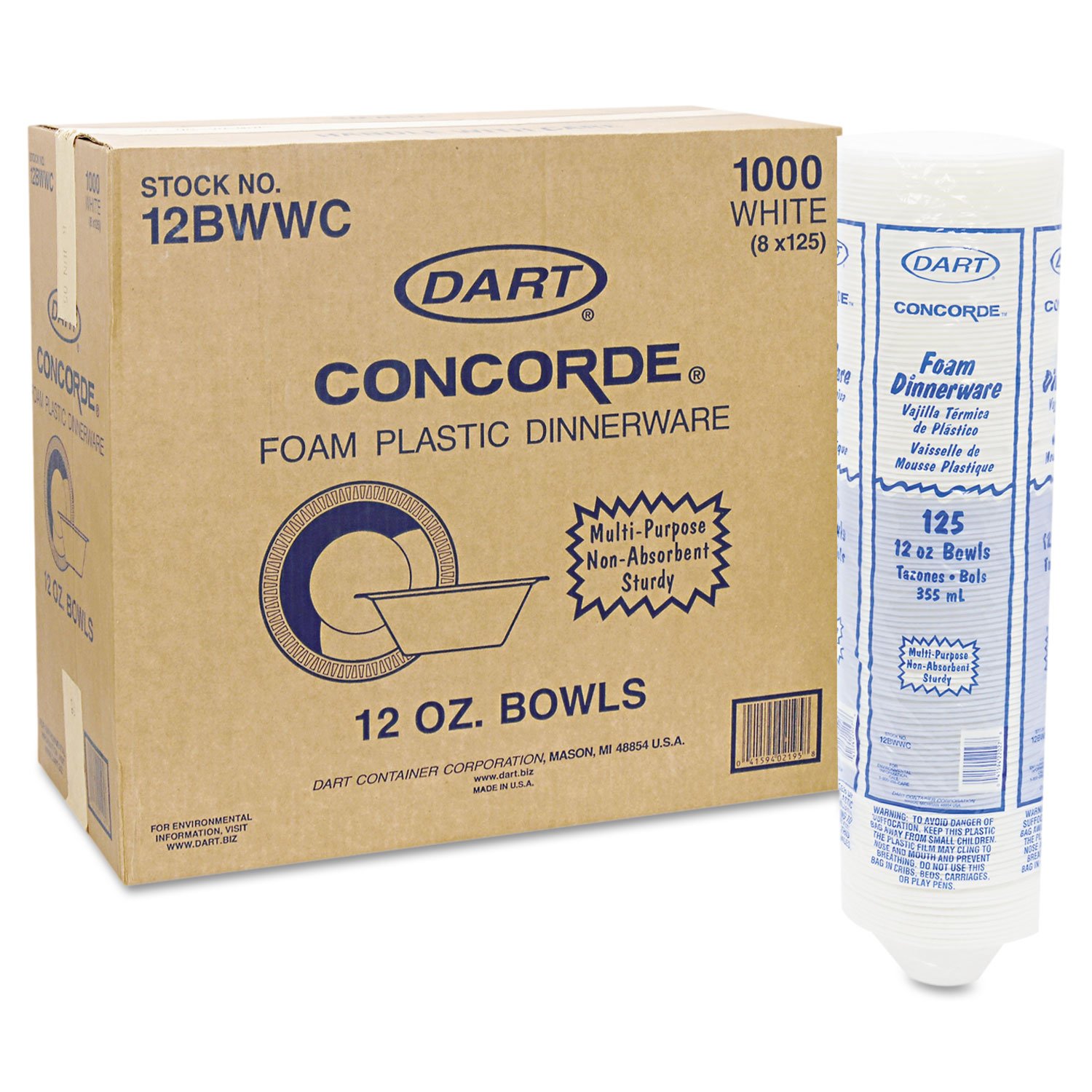 DCC12BWWCR - Concorde Foam Bowl