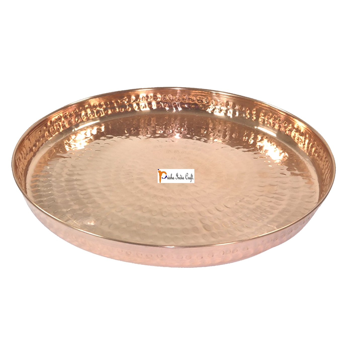 Dinnerware Pure Copper Thali Set Dia 12