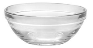 duralex - lys stackable clear bowl 14 cm (5 1/2 in) set of 6