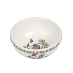 portmeirion botanic garden birds fruit bowl | 5.5 inch dessert bowl with western bluebird motif made of fine earthenware | dishwasher and microwave safe | made in england