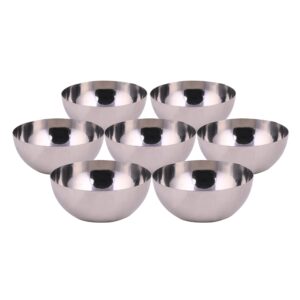 elite decorio silver set of 7 offering bowls tibetan buddhist mini offering bowls water offering bowls supplies offering bowls for yoga meditation altar dia. 2.4 inch, 1 inch