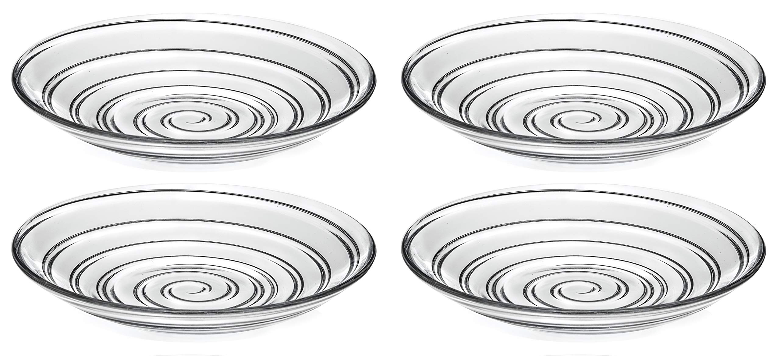 Barski Glass - Bowl - for Soup - Dessert - Pasta - Soup Plate - Designed -Set of 4-8.2" Diameter - Made in Europe