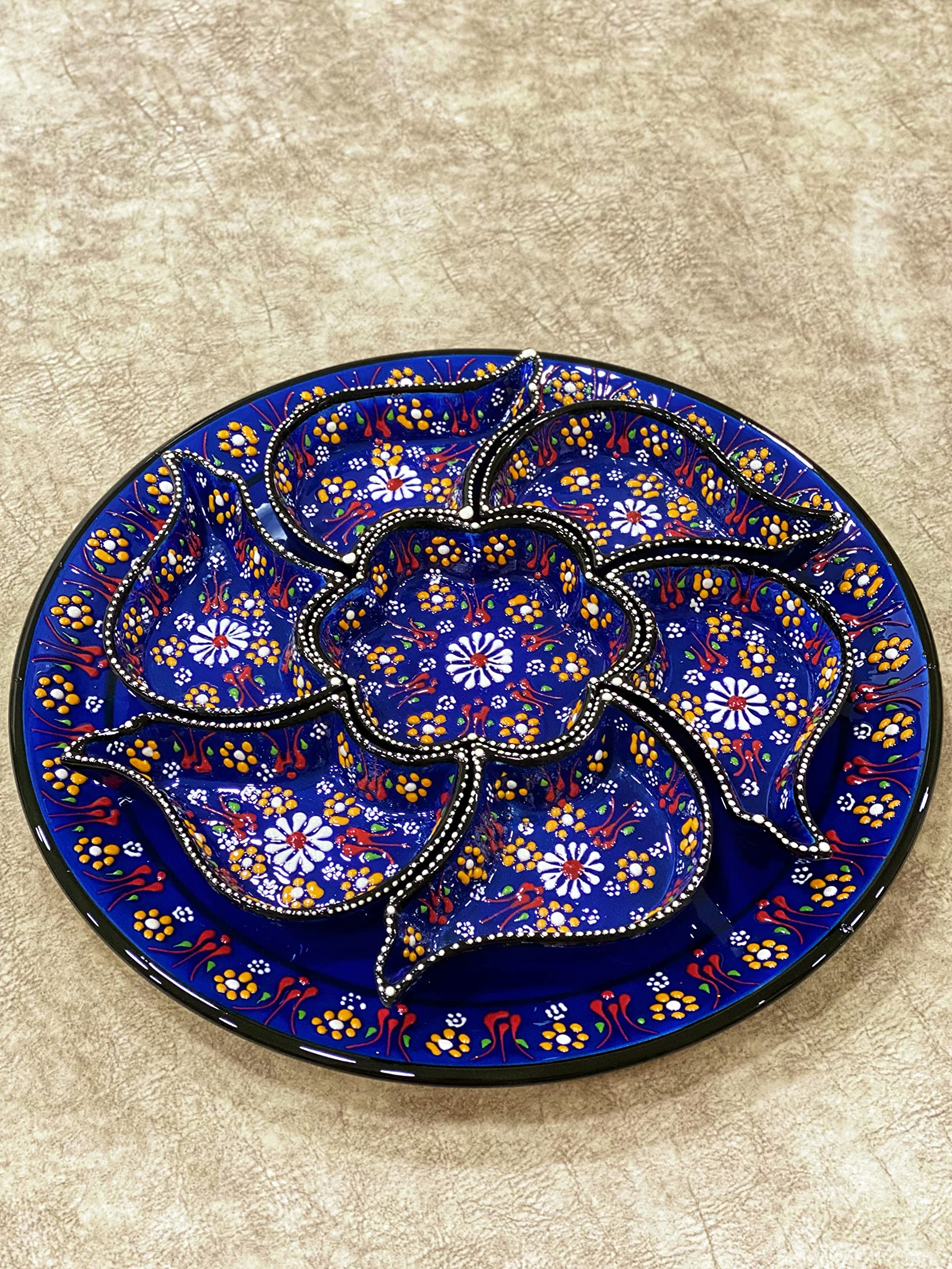 IstanbulArtWorkshop Turkish Breakfast Bowl Set,Turkish Ceramic Bowl Set,Food Serving Bowl Set,Appetizer Dishes Set,Turkish Tile Bowl,Dinnerware Serving Set