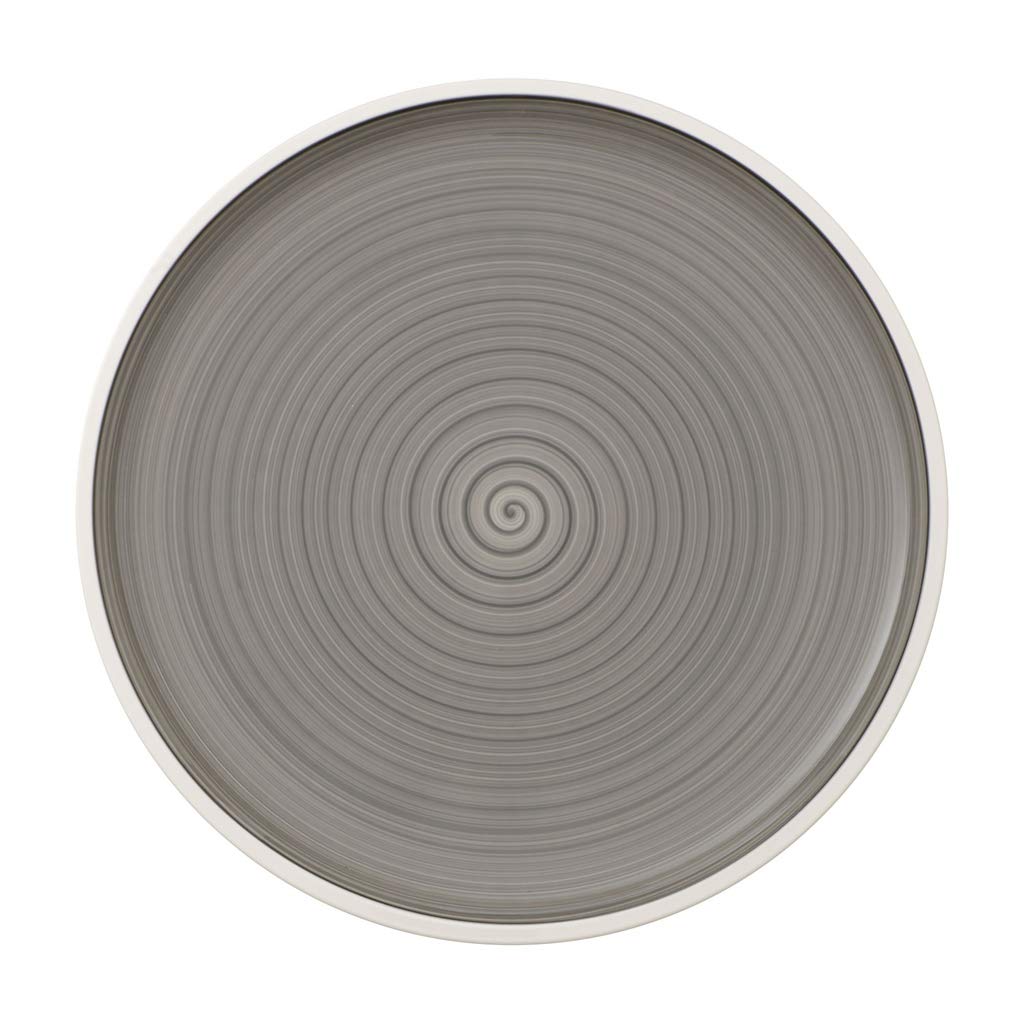 Villeroy & Boch Manufacture Gris Pizza/Buffet Plate, 12.5 in, Gray