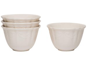 red vanilla white country estate fruit bowls 18oz, set of 4, 1