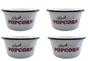 enamelware - small popcorn bowls (set of 4)