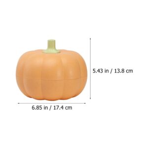 Cabilock Pumpkin Serving Bowl with Lid Wheat Fiber Pumpkin Candy Jar Dessert Fruit Holder Snack Container Food Display Bowl for Wedding Halloween Home Decor