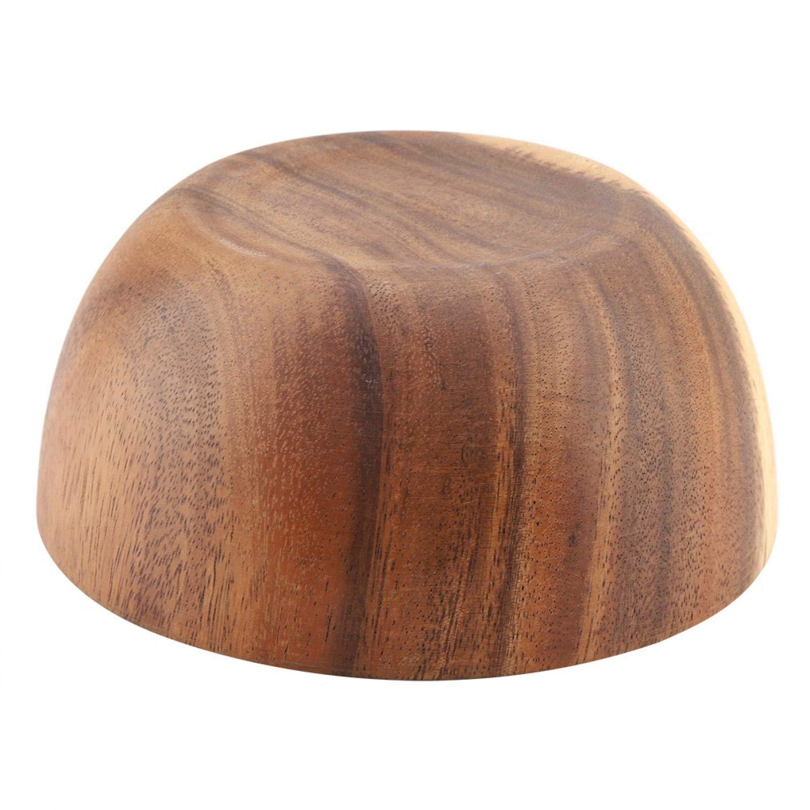 A sixx Wooden Soup Bowl, Smooth Eco-Friendly Wooden Bowl, Healthy Wooden Salad Bowl, for Salad for Soup(16 * 7cm)