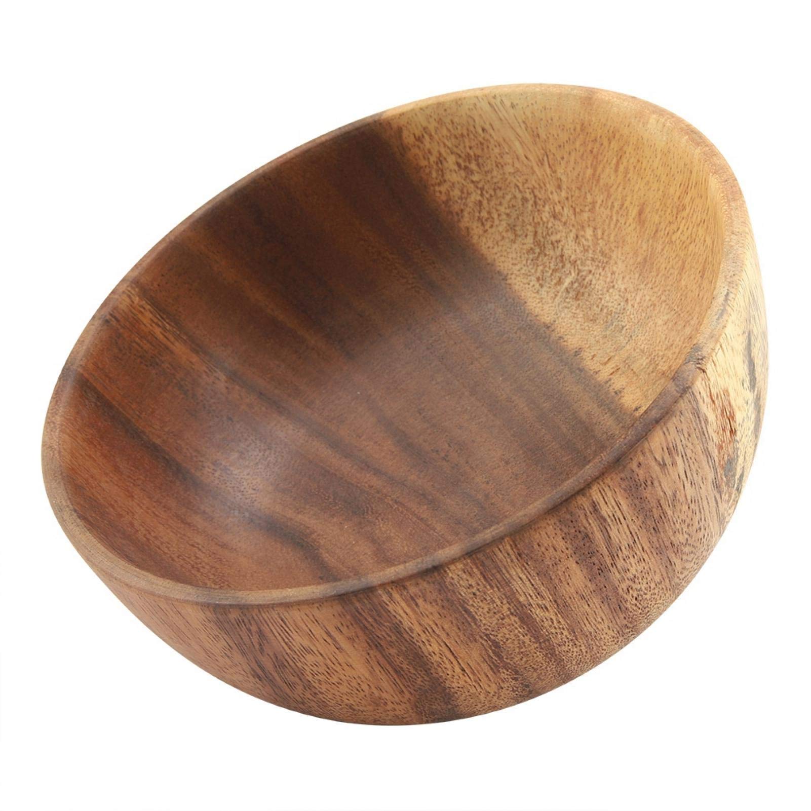 A sixx Wooden Soup Bowl, Smooth Eco-Friendly Wooden Bowl, Healthy Wooden Salad Bowl, for Salad for Soup(16 * 7cm)