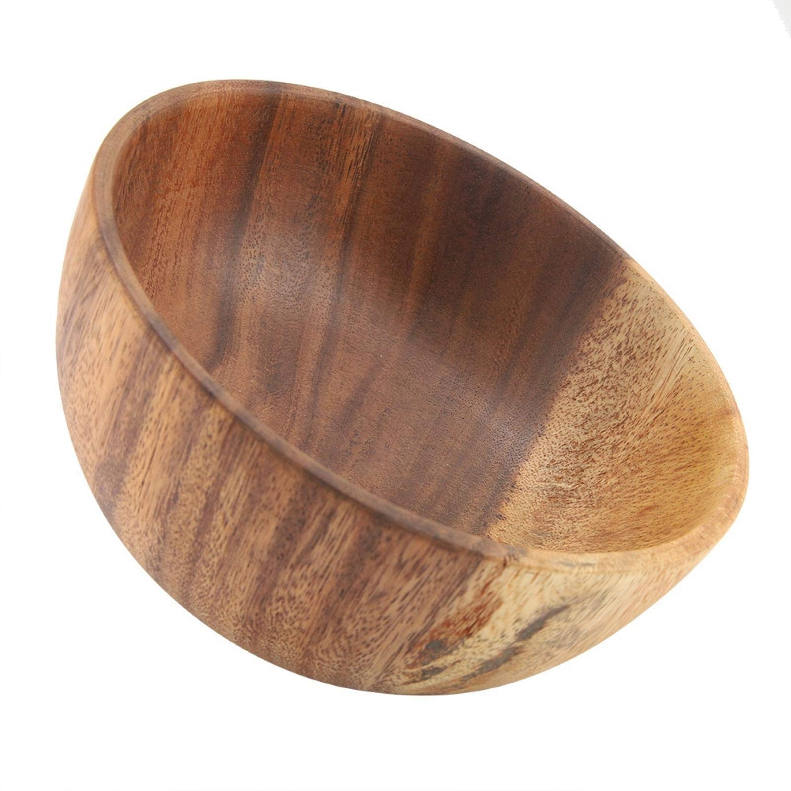 A sixx Wooden Soup Bowl, Smooth Eco-Friendly Wooden Bowl, Healthy Wooden Salad Bowl, for Salad for Soup(16 * 7cm)