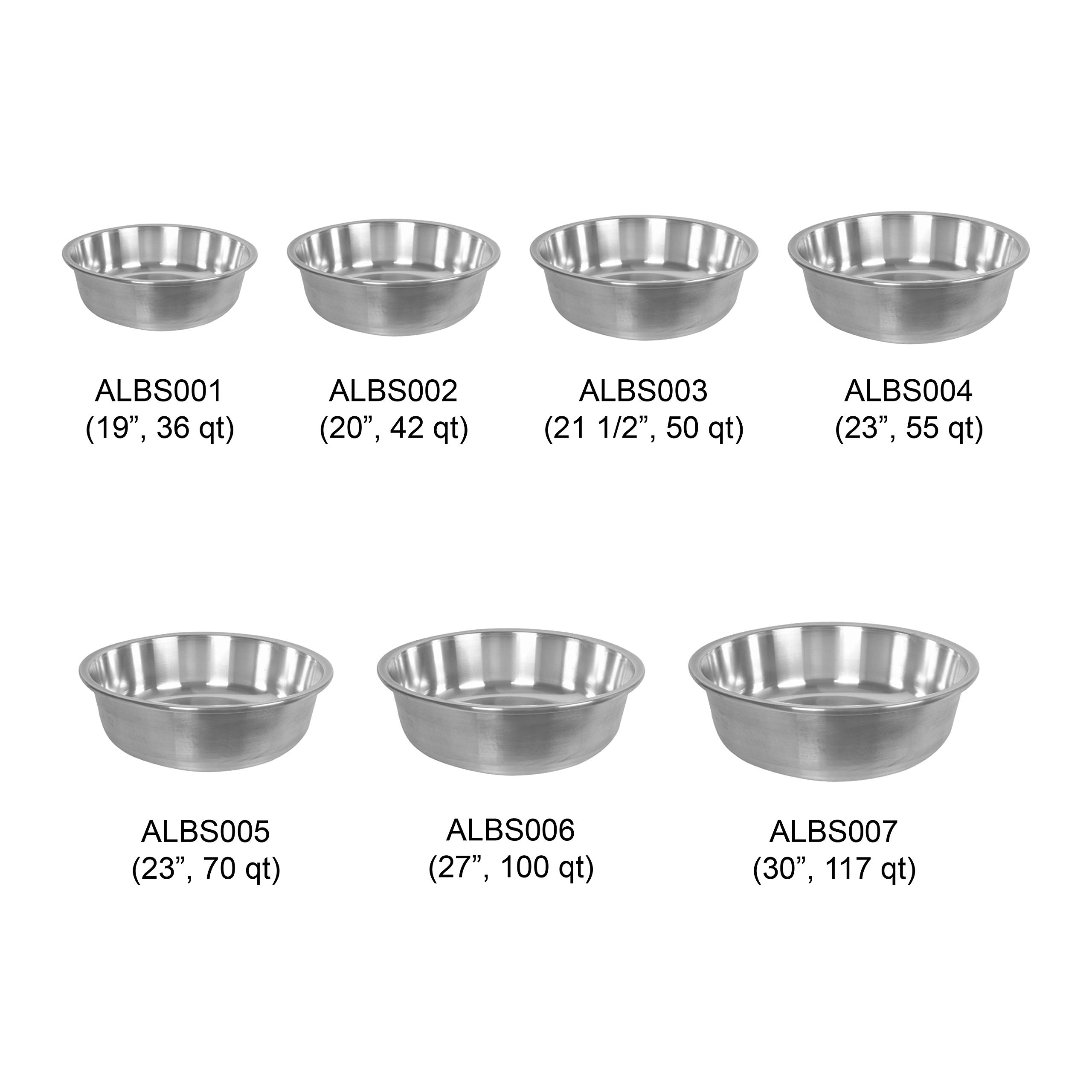 Thunder Group Aluminum Basin, 27-Inch Diameter by 7-1/2-Inch Height