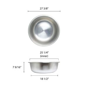 Thunder Group Aluminum Basin, 27-Inch Diameter by 7-1/2-Inch Height