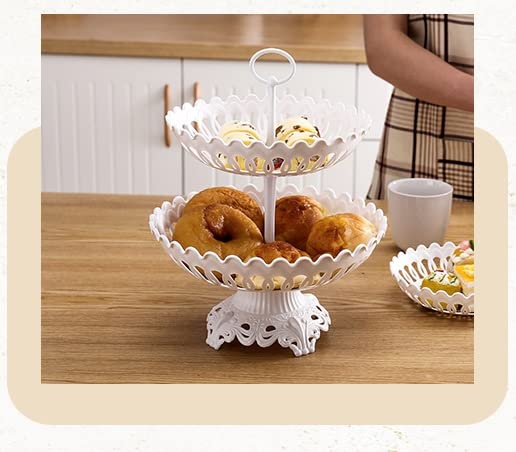 ZHUHW Household Multi-Layer Fruit Plate Table Bowl Creative Nordic Style Snack Plate Fruit Basket Tableware (Color : D, Size : 46 * 15.5cm)