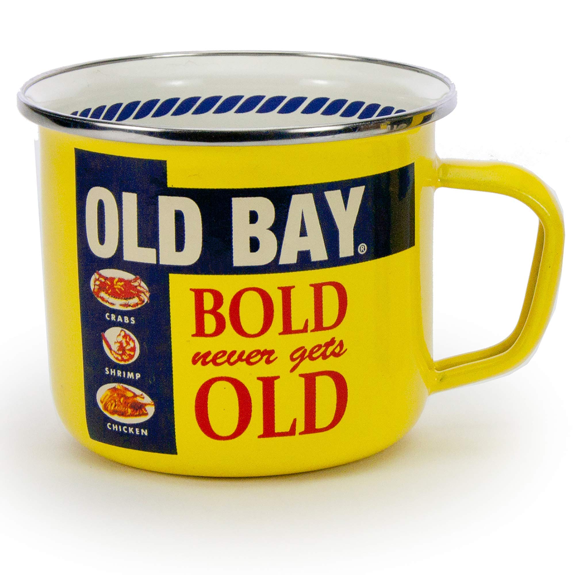 Enamelware - Old Bay Pattern - 24 Ounce Soup Mug