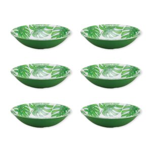 Supreme Housewares 6-Piece Monstera 8 Inch Melamine Dinner Bowls Set