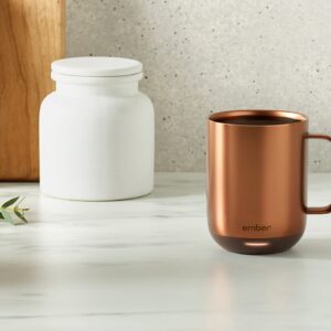 Ember Temperature Control Smart Mug 2, 10 Oz, App-Controlled Heated Coffee Mug with 80 Min Battery Life and Improved Design, Copper