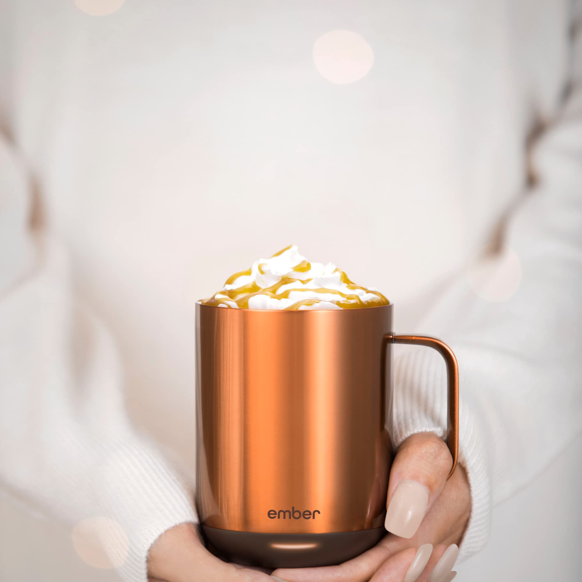 Ember Temperature Control Smart Mug 2, 10 Oz, App-Controlled Heated Coffee Mug with 80 Min Battery Life and Improved Design, Copper