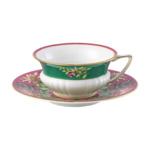 wedgwood wonderlust pink lotus teacup & saucer