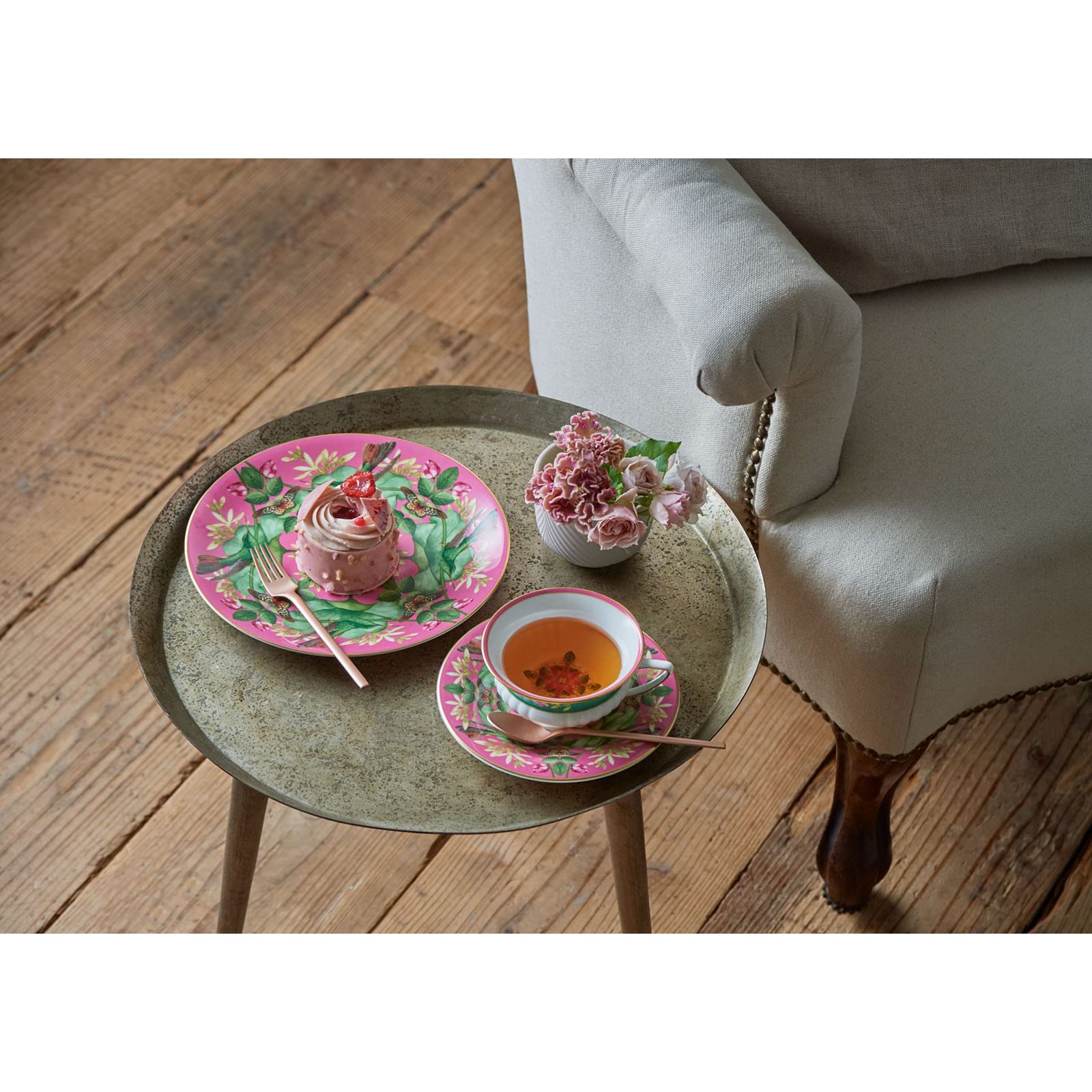 Wedgwood Wonderlust Pink Lotus Teacup & Saucer