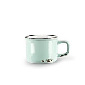 abbott collection enamel look stoneware espresso cup, green