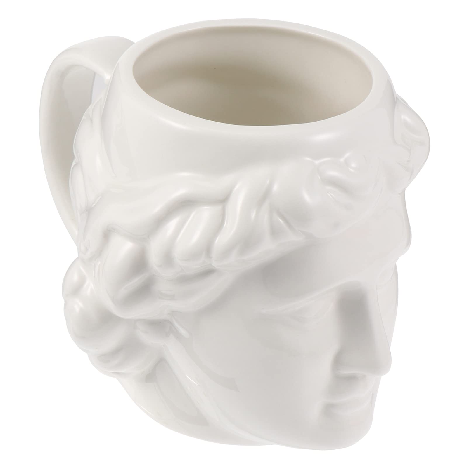 Cabilock Creative Ceramic Mug David Sculpture Drinking Cup Head Statue Teacup Ceramic Cup Milk Mug for Coffee Drinks Cappuccino Latte Americano Tea